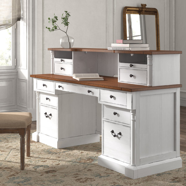 Kelly Clarkson Home Bransford Solid Wood Top Computer Desk Reviews Wayfair